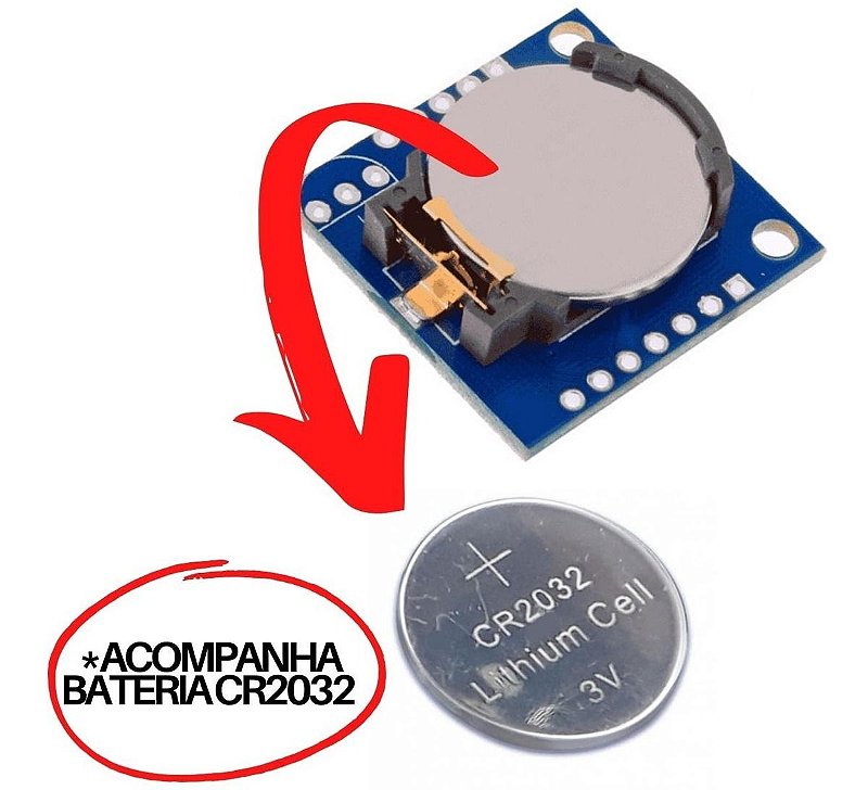 Módulo Real Time Clock - Rtc - Ds1307 *Com Bateria - Smartcomp seu ...