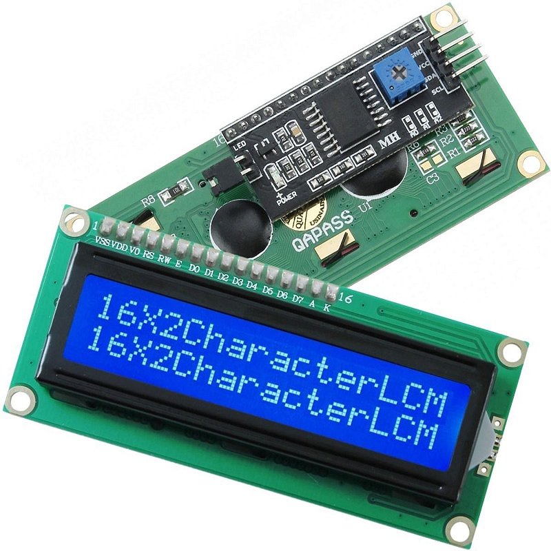 Display Lcd 16X2 - Backlight Azul - Com Modulo I2C Integrado (Soldado) - Smartcomp seu ...