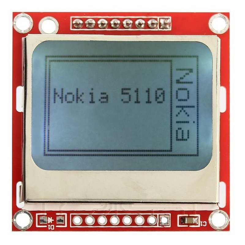 Display Lcd Gráfico 84X84 Pixels - Nokia 5110 * Vermelho - Smartcomp ...