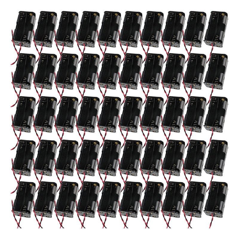 Suporte para 4 Pilhas AA com Fios Preto – Ideal para Arduino ...