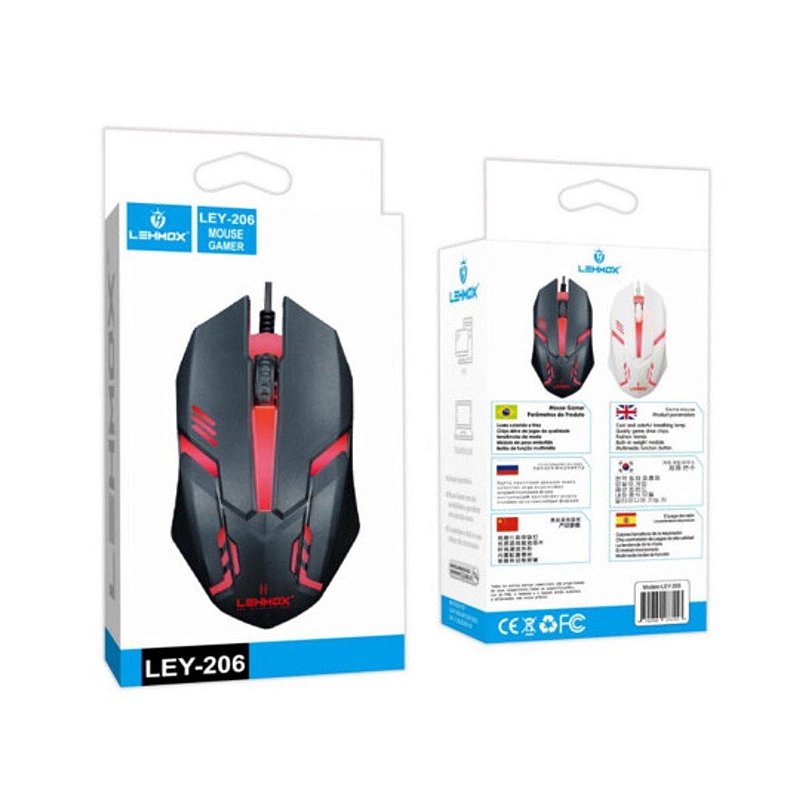 MOUSE GAMER LEHMOX LEY-206 USB - MERCADÃO DA INFORMÁTICA