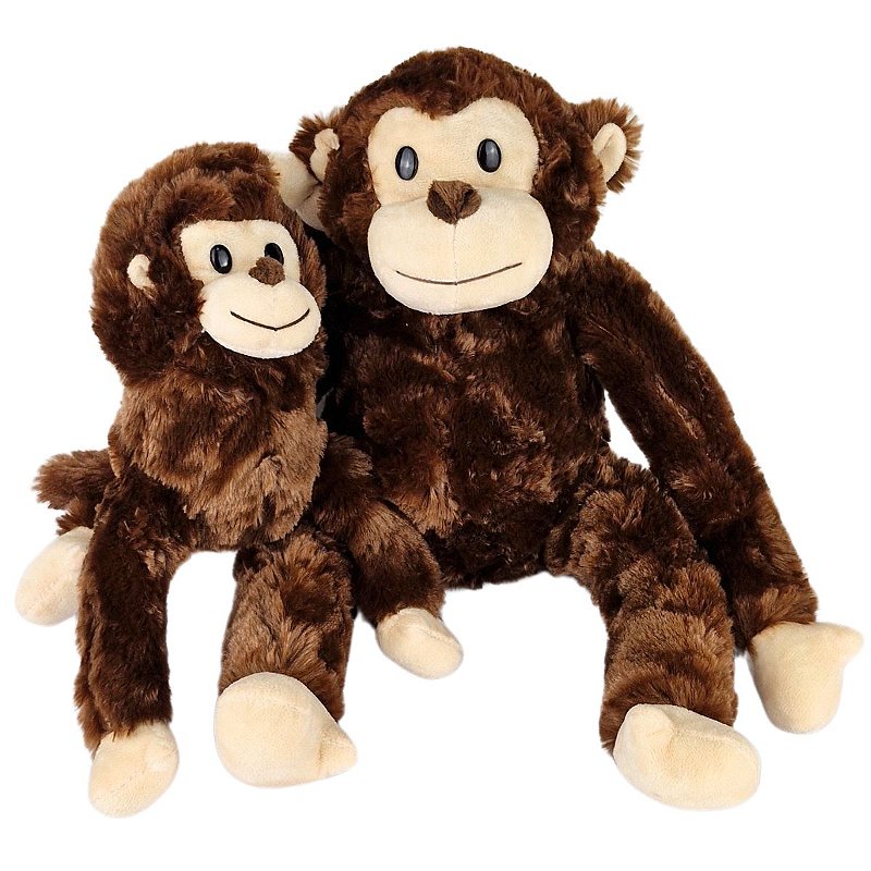 Macaco De Pelúcia Com Filhote Realista Grande - Fizzy - Nikity Toys ...