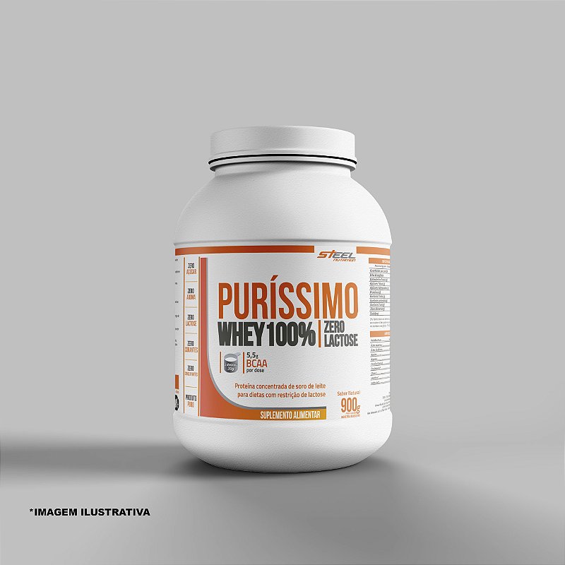 Puríssimo Whey 100% Zero Lactose 900grs - Pote - Steel Nutrition ...