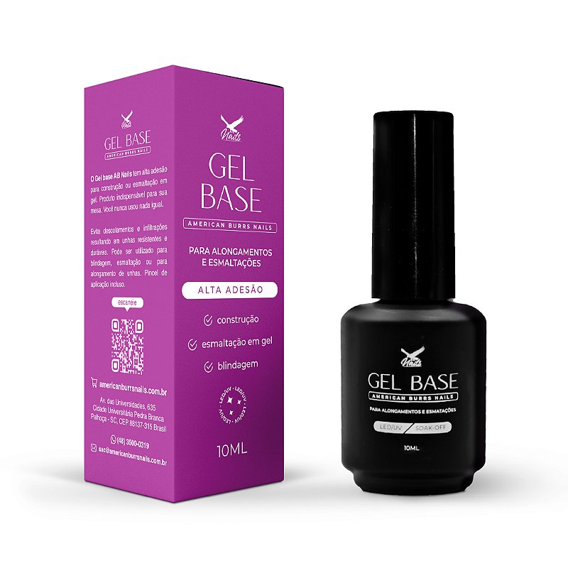 Gel Capa Base Alta Adesão 10ml – American Burrs Nails - Beleza Unika