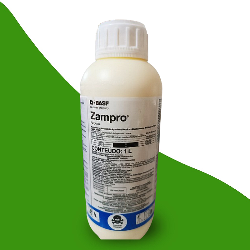 Fungicida de contato Zampro 1 Litro - Composição Ametoctradina e Dimet ...