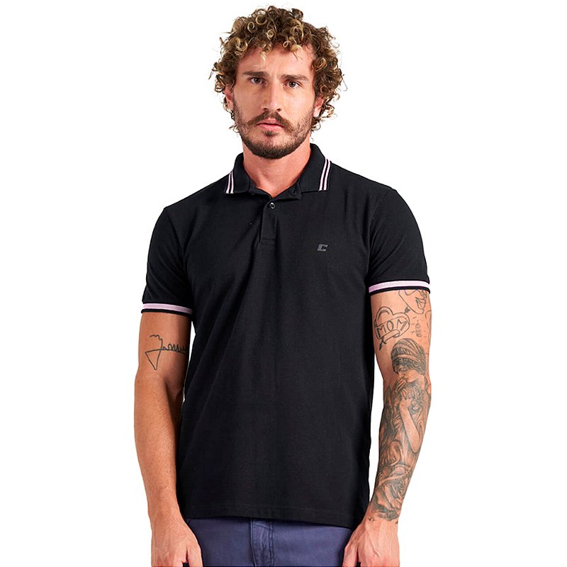 Camisa Polo Colcci Logo Classic P23 Preto Masculino - Attemporal Boutique