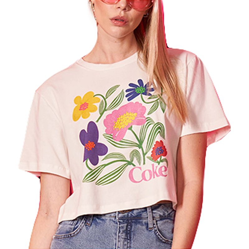 Camiseta Coca Cola Boy Off Shell Feminino - Attemporal Boutique