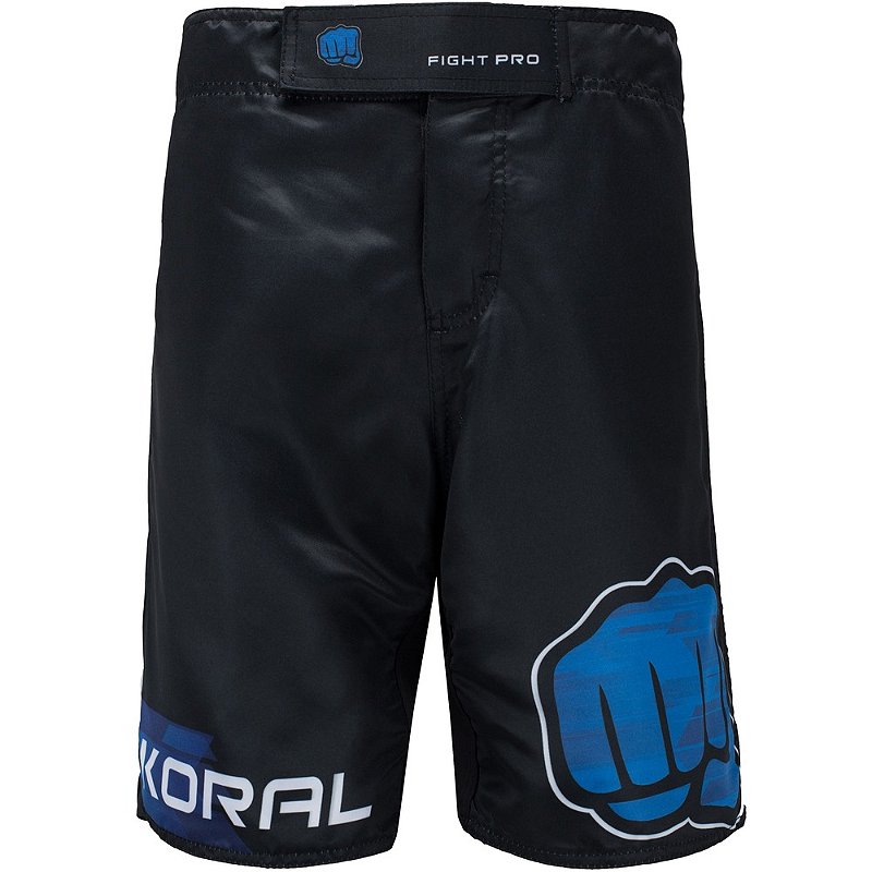 Bermuda Koral Fight Pro Preto e Azul - Attemporal Boutique