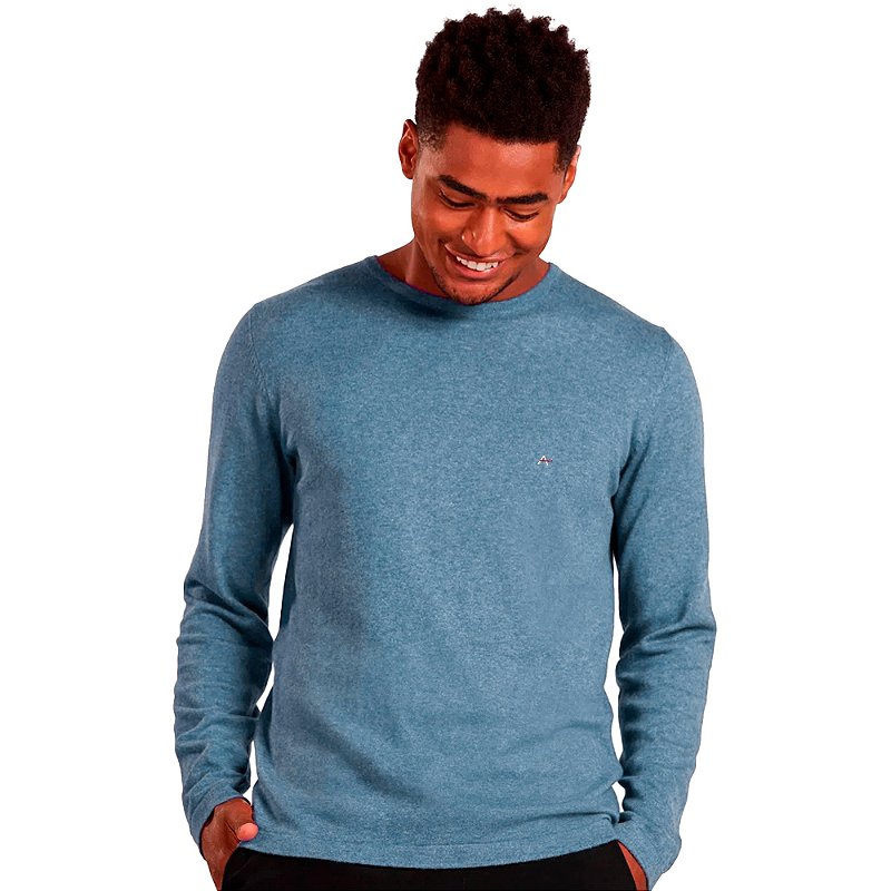 Suéter Aramis Tricot Basic Azul Masculino - Attemporal Boutique