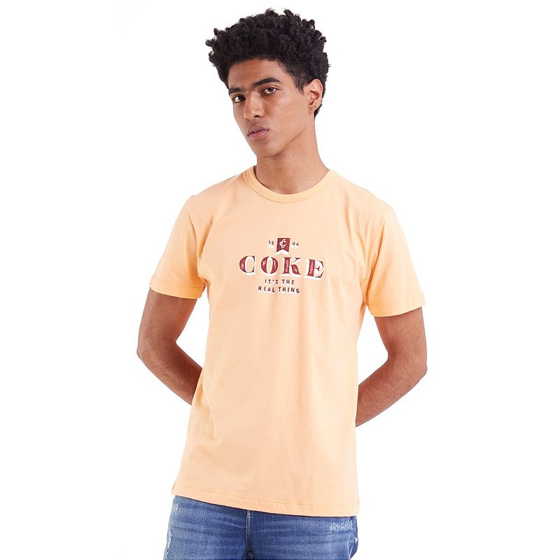 Camiseta Coca Cola Coke IN23 Laranja Masculino - Attemporal Boutique