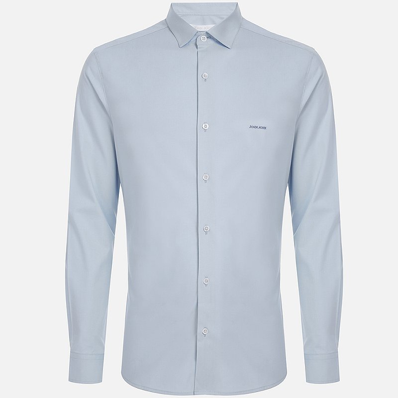 Camisa Slim John John Classic In24 Azul Claro Masculino - Attemporal ...