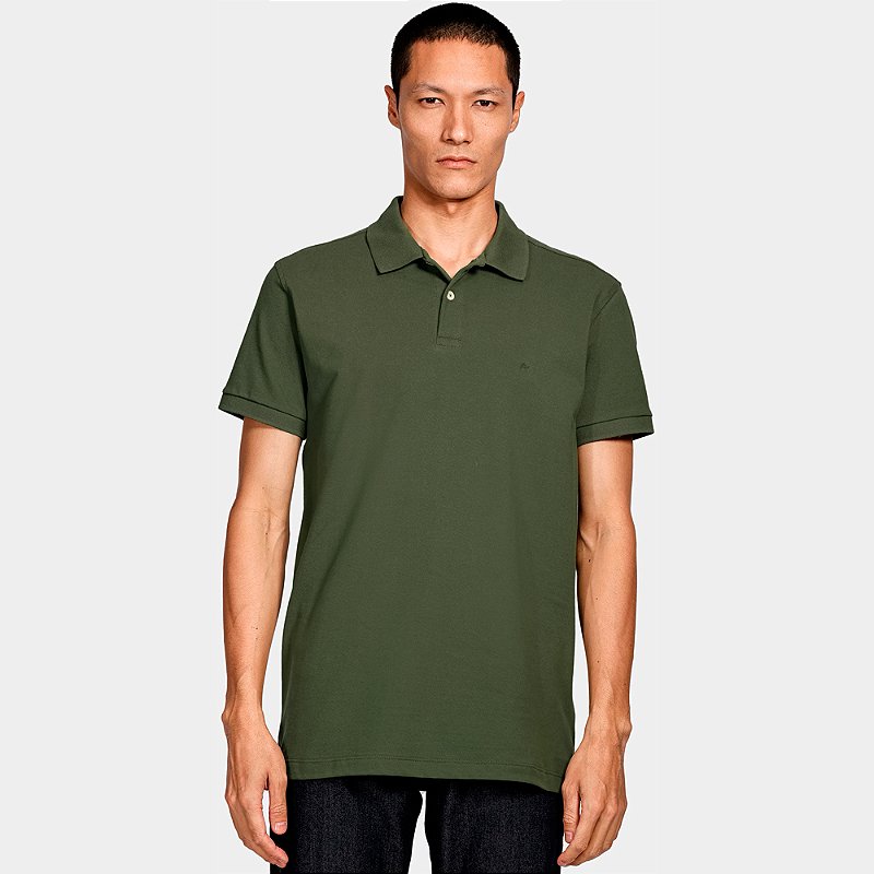 Camisa Polo Aramis Basic Piquet Ve26 Verde Militar Masculino ...