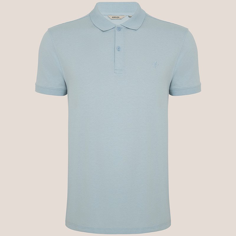Camisa Polo Dudalina Malha Maquinetada Ve26 Azul Masculino - Attemporal ...