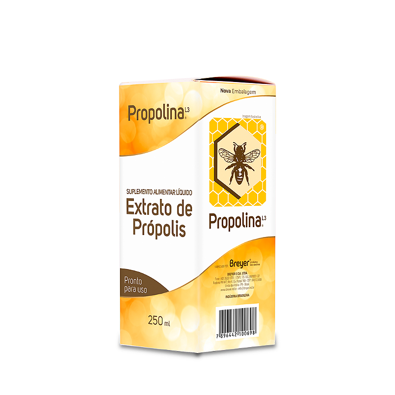 PROPOLINA L3 - EXTRATO DE PRÓPOLIS PRONTO PARA USO - 250ML - BreyerShop