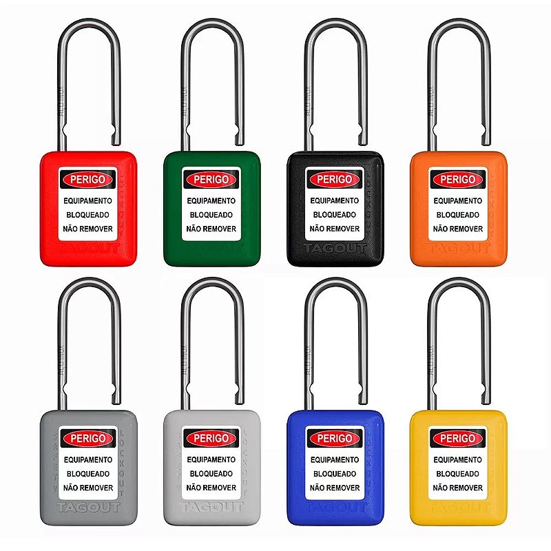 Cadeado Plast. Haste Inox / Preto / 01 Ch / 38Mm Ci Capr140Ci Tagout ...