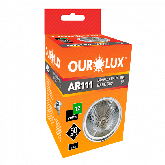 Lâmpada Ar111 50W 12V 8º G53 01340 Ourolux - Lumilux Materiais ...