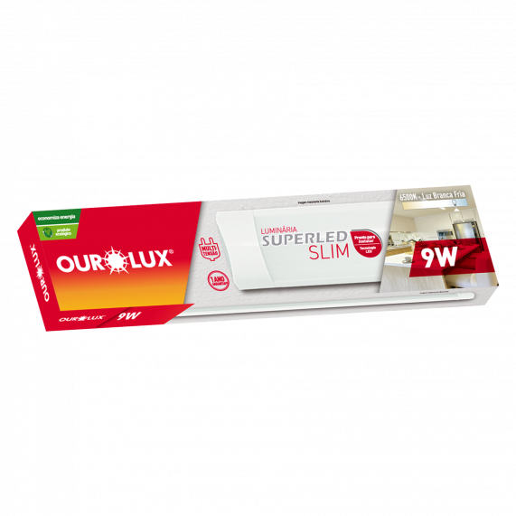 Luminaria Led Slim 30Cm 9W 127/220V 6500K 05898 Ourolux - Lumilux ...