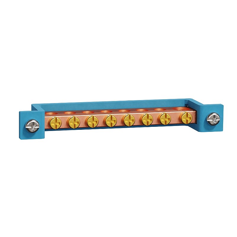 Easy9 - Neutral Busbar 8 Terminals For Enclosures Of 12/16 Ways - Blue ...