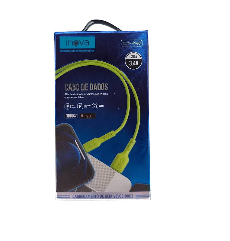 CBO-7448 CABO USB V8 3.4A 1M INOVA - Inova Distribuidora - Acessórios e ...