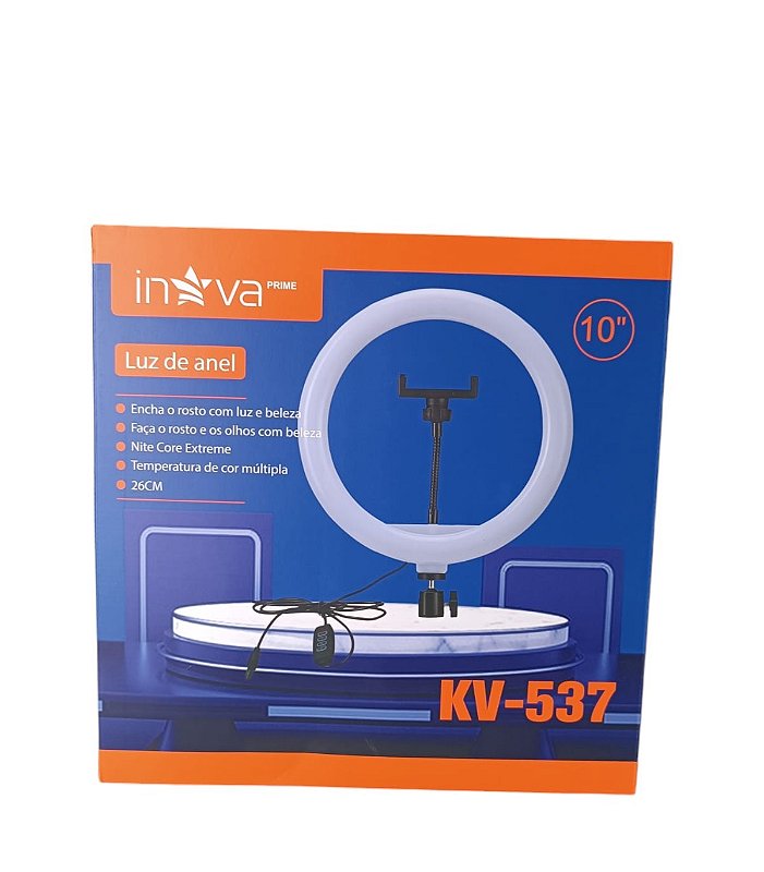 KV-537 RING LIGHT 10" INOVA PRIME - Inova Distribuidora - Acessórios e ...