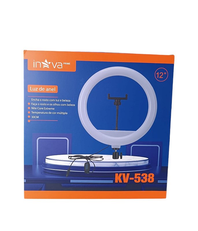 KV-538 RING LIGHT 12" INOVA PRIME - Inova Distribuidora - Acessórios e ...