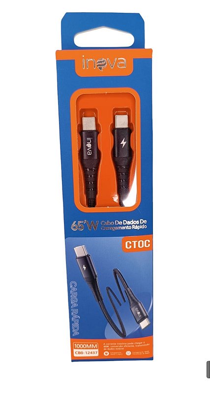 CBO-12437 CABO USB-C PARA USB-C 65W 1M INOVA - Inova Distribuidora ...