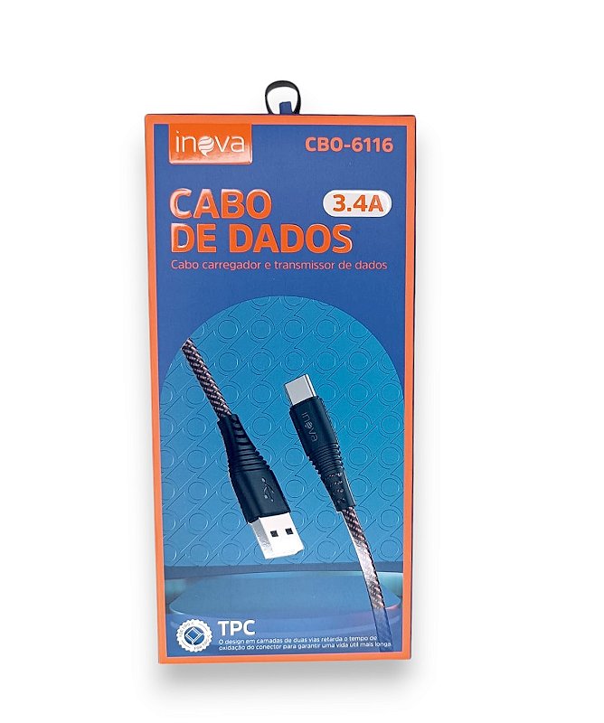 CBO-6115 CABO USB V8 3.4A 1M INOVA - Inova Distribuidora - Acessórios e ...