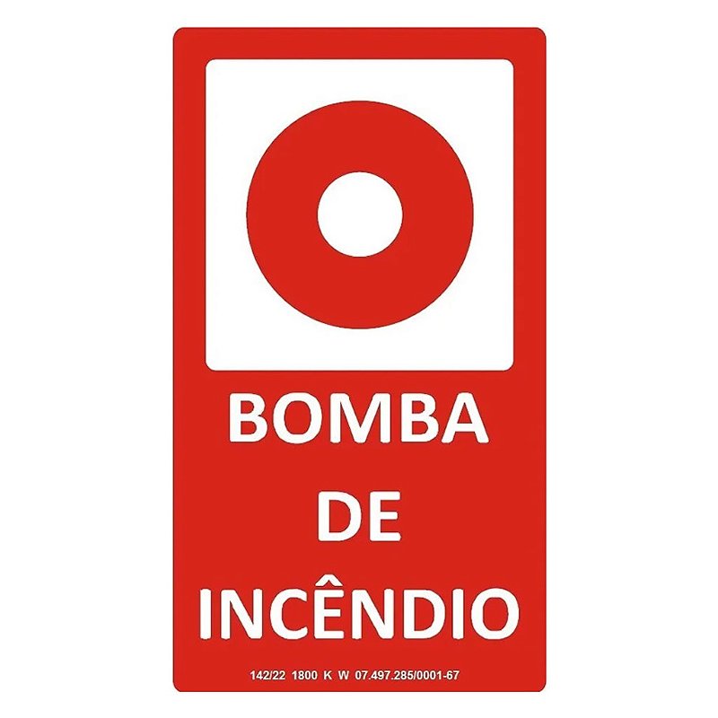 Placa De Sinalização de Emergência - Botoeira de Bomba Incêndio ...