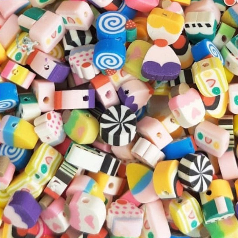 100 Uni. Miçanga De Fimo Doce - Man Aviamentos