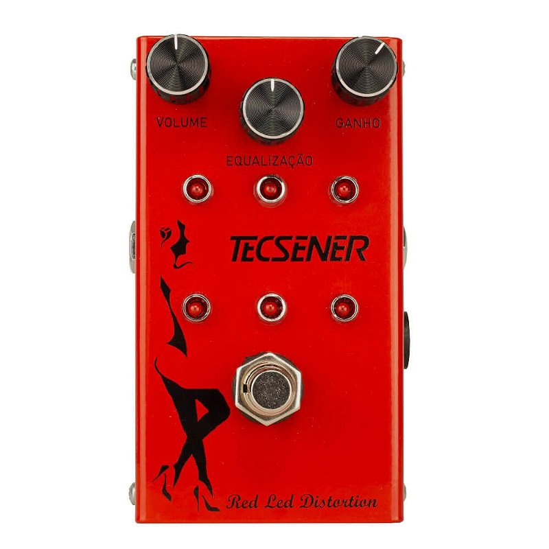 Pedal Red Led Distortion - Tecsener Áudio - Pedais Handmade