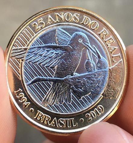Moeda Comemorativa 1 Real 25 Anos Beija-flor 2019 - seteprint.com.br