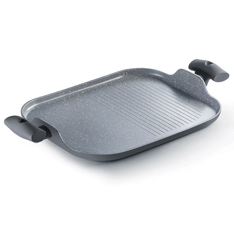 Grill Chapa Duplo Hercules Antiaderente Ceramica Indução Com Alça ...