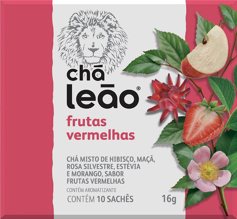 Chá Leão Frutas Vermelhas 10 sachês | Leão - ju.com.br