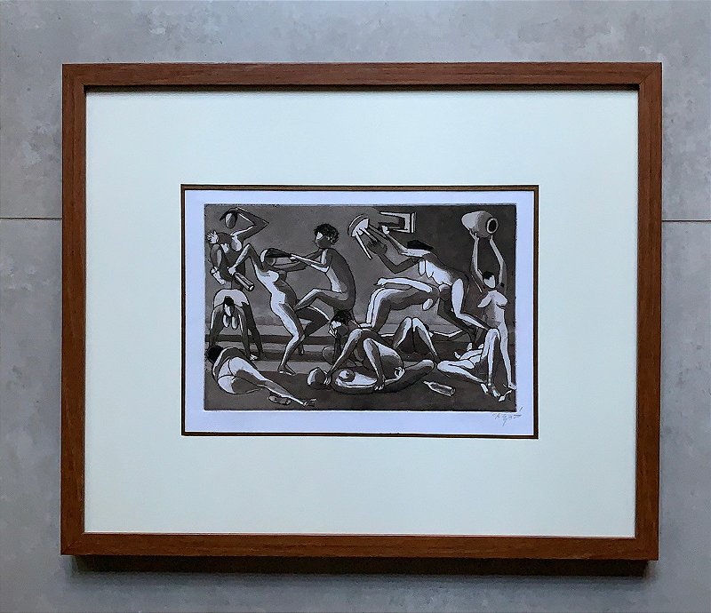 Carybé - gravura em ponta seca - 45x35cm - Midlej Galeria