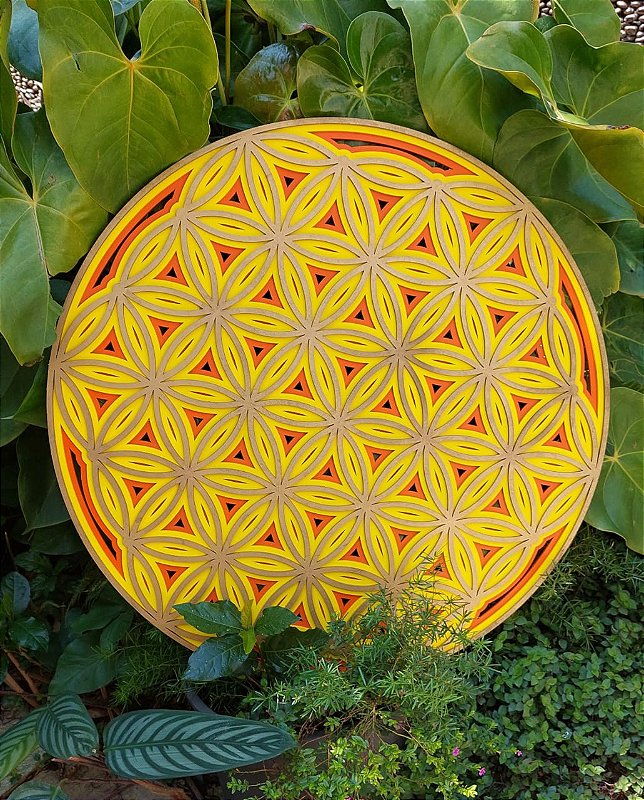 Mandala Flor da Vida em camadas 3d - Loja Artesanias Eunice - mandalas ...