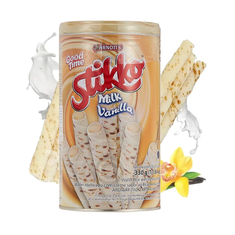 Biscoito Wafer Stikko Arnott’s Baunilha Lata 330g - Loreto Store