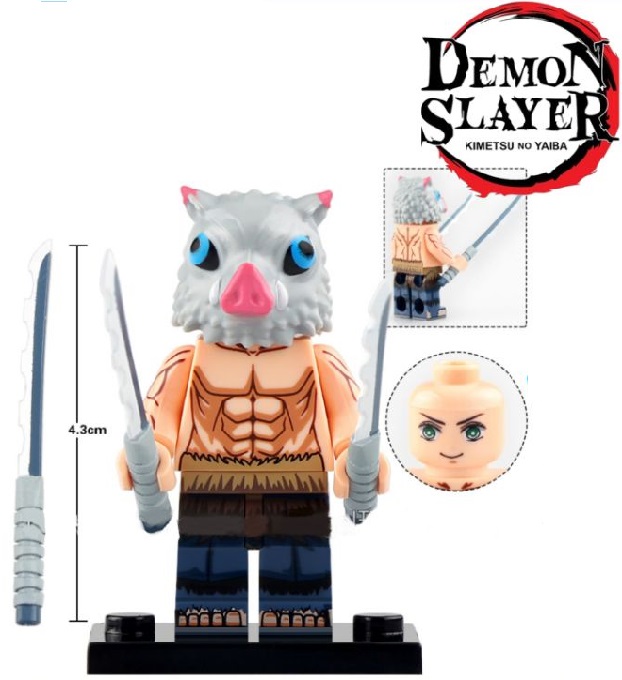 Boneco Bloco Montar Inosuke Hashibira Demon Slayer - Stocktoys