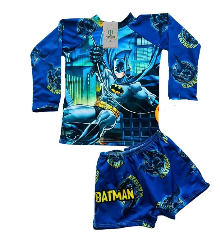 Conjunto Proteção Solar Batman P (1-3 Anos) - PopKids Store Moda Infantil