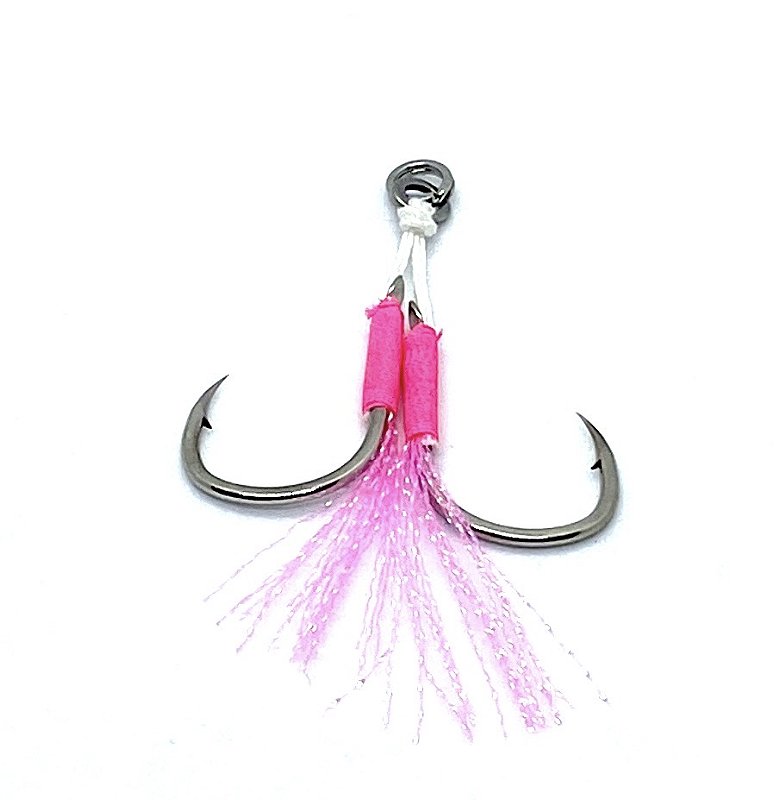 Suporte Hook 1/0 Slow Duplo com Flash Atrativo (Kevlar Branco) - Bravos