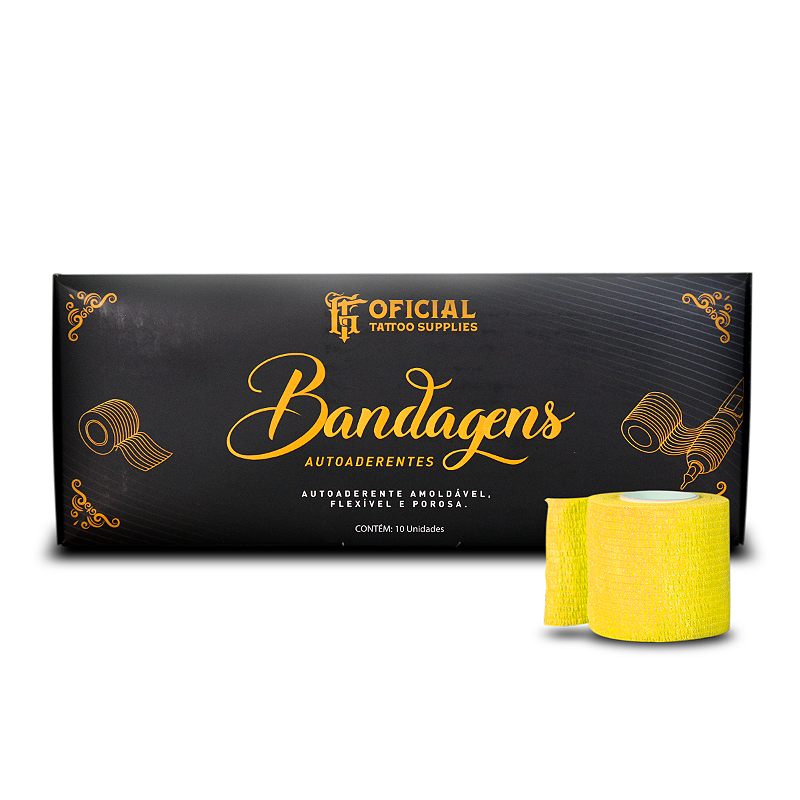 Bandagem GT Oficial Yellow - CX 10 un - GRINGOS TATTOO