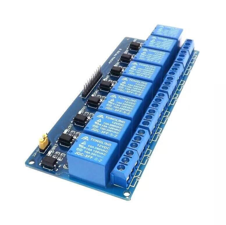 Módulo RELE 5V 8 Canais 10A - Automação - Arduino - ACEPIC Tecnologia