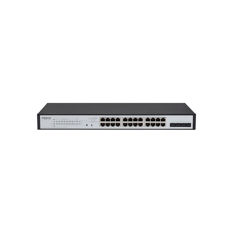 SWITCH 24 PORTAS 10/100/1000 4 SFP SG 2404 POE L2+ - Conexão sem limites