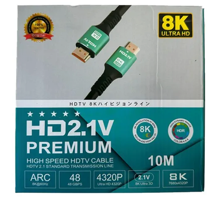 Cabo Hdmi 2.1 8k 48gbps Ultra Premium Hd 20m Conex - Conexão sem limites