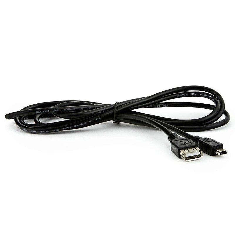 Cabo USB A Fêmea x Mini USB 5 Pinos 1.8m - Ion Cabos