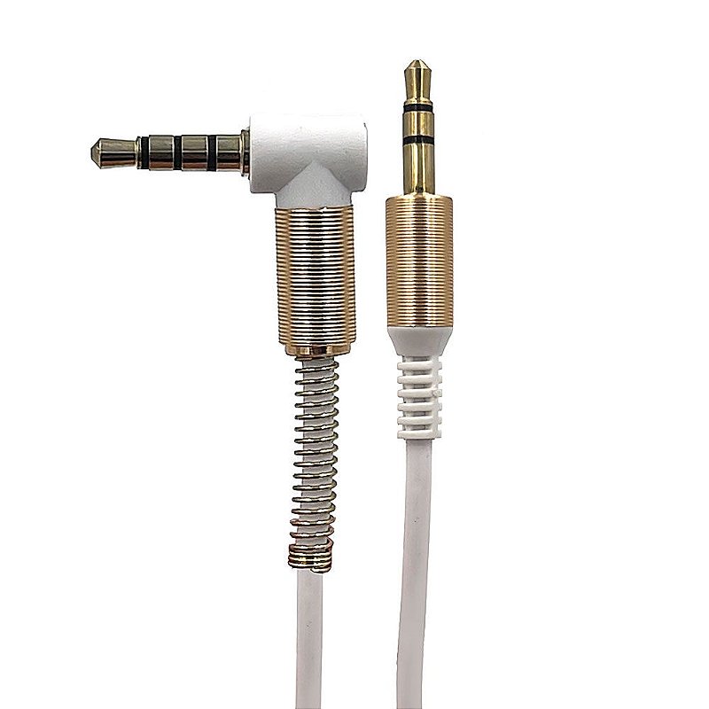 Cabo de Áudio P3 M 90 graus x P2 M Branco - Ion Cabos