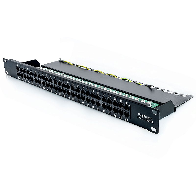 Patch Panel Telefônico 50 Entradas RJ-45 - Ion Cabos
