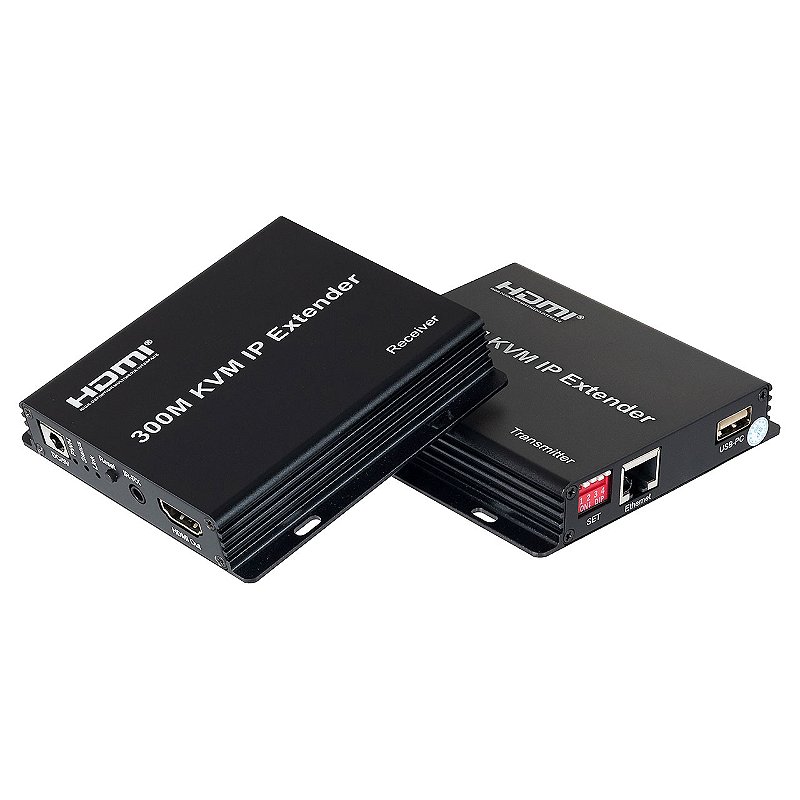 Extensor HDMI KVM até 300m Via Rede sobre IP - Ion Cabos