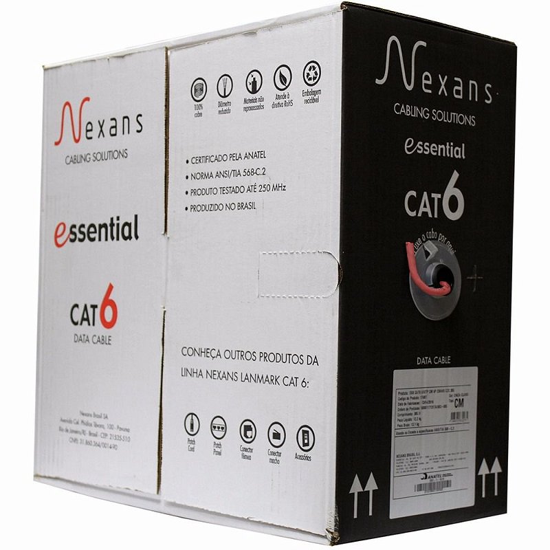 Cabo de Rede Nexans Lan CAT6 - Caixa 305 metros - Ion Cabos