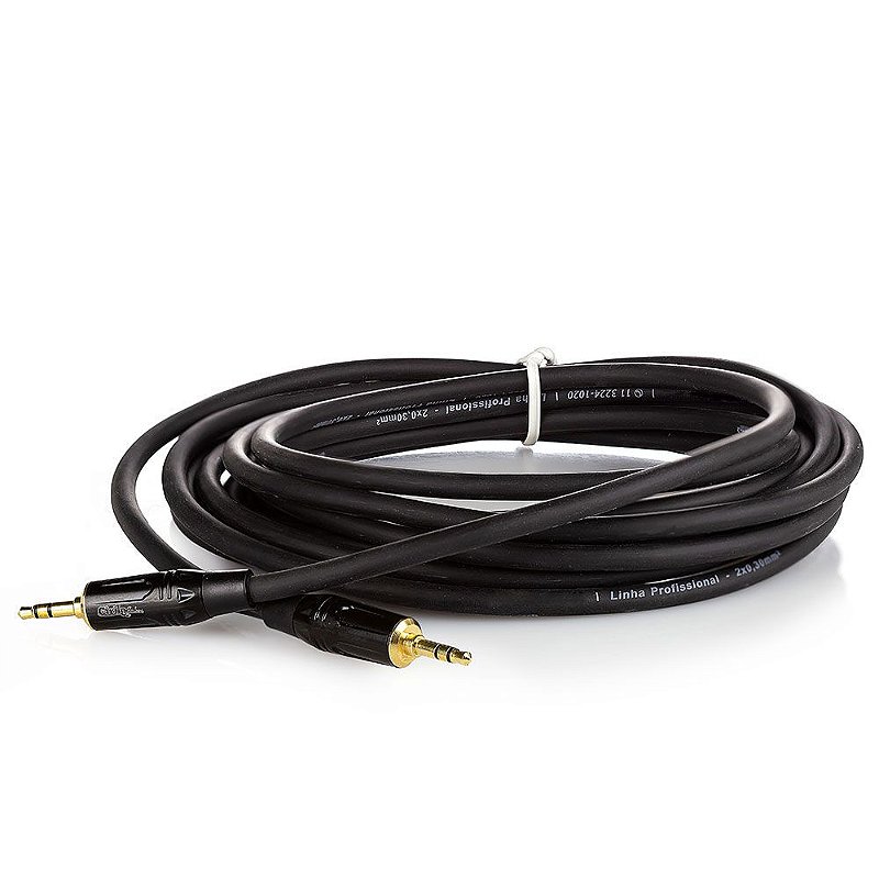 Cabo P2 para P2 Macho - Profissional - Diamond Black - Ion Cabos