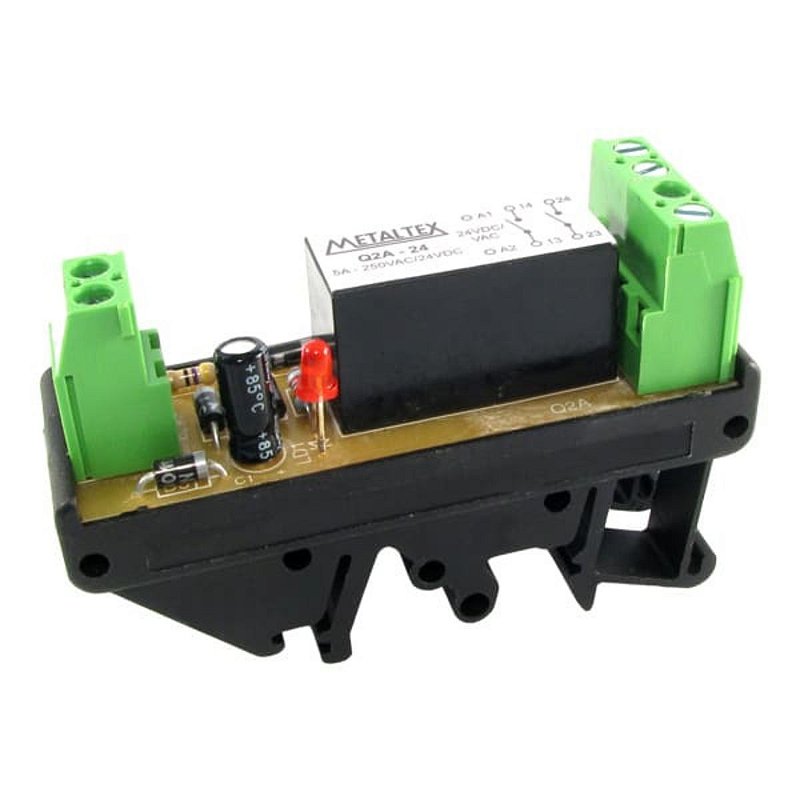 Q2a-24 | Interface Relé 24vca/24vcc 2na 5a | Metaltex - LUZ AUTOMAÇÃO ...